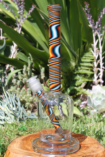 iDab Glass Bottle Bong (14mm Female)- Worked Neck & Stem