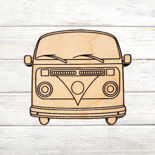 Retro Hippie Van Wood Cutout | Woodcraft Design Company