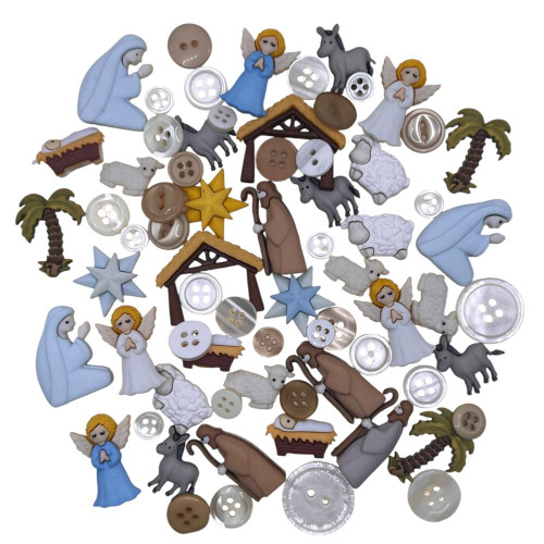 Buttons Galore Button Theme Pack 50/Pkg | Nativity | Colorful Impressions
