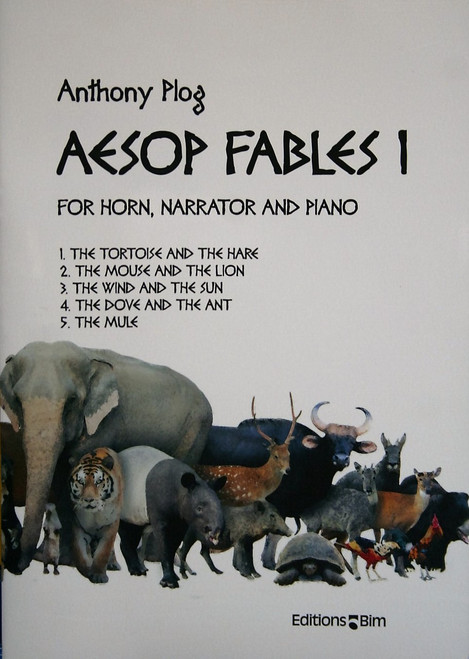 Plog, Anthony - Aesop's Fables For Narrator, Horn & Piano - Pope Horns Inc.