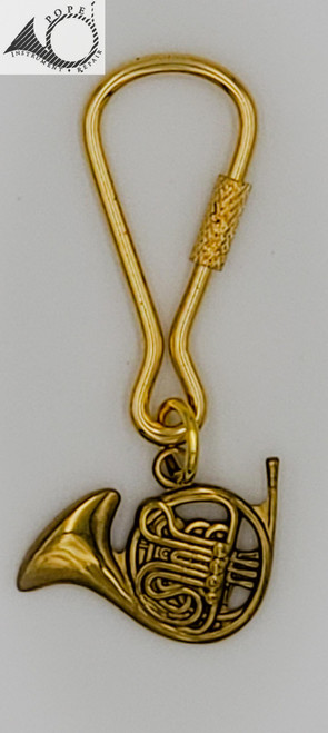 Antique Brass French Horn Key Chain - Pope Horns Inc.