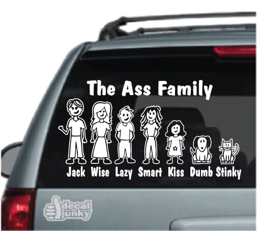 Ass Family Decals & Stickers for Cars, Trucks, and Windows