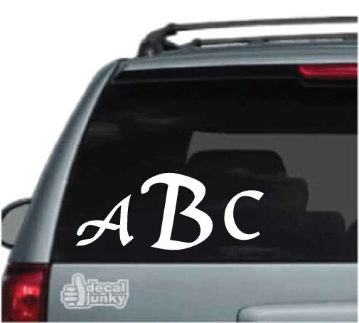 Calligraphy Monogram Decals Stickers for Cars Trucks Windows