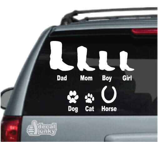Cowboy Boots Family Decals Stickers for Cars Trucks & Windows