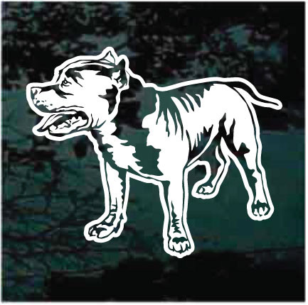 Happy Pitbull Car Window Decals Personalized | Decal Junky