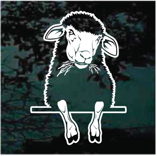 Sheep Peeking Decals & Stickers | Decal Junky