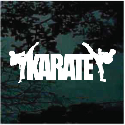 Karate Vinyl Lettering Car Decals & Window Stickers | Decal Junky