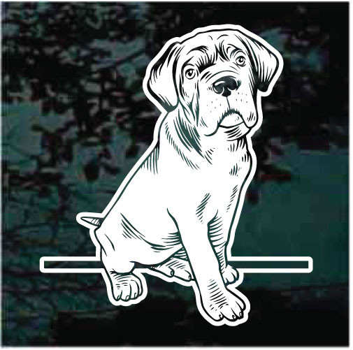 Cane Corso Puppy Sitting Decals & Stickers | Decal Junky