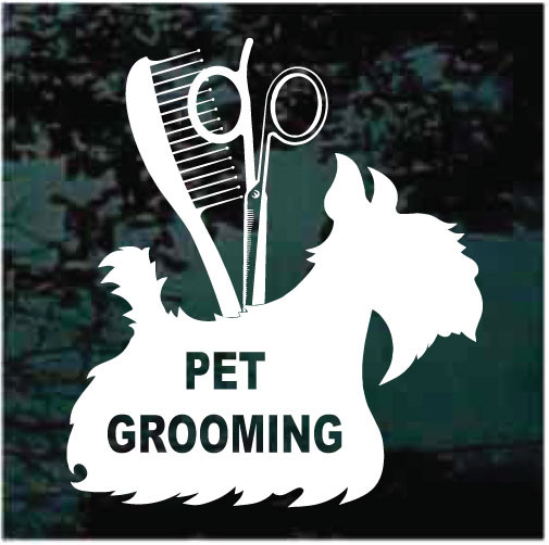 Pet Grooming Logo Car Decals & Stickers | Decal Junky