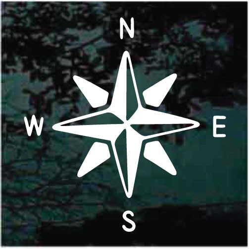 Compass Rose Icon Car Decals & Stickers | Decal Junky
