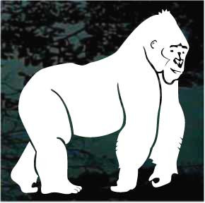 Walking Gorilla Car Decals & Window Stickers | Decal Junky