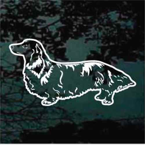 Longhaired Dachshund Car Decals & Window Stickers | Decal Junky