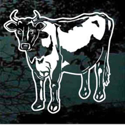 Jersey Cow Standing Decals & Car Window Stickers | Decal Junky