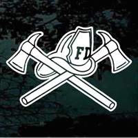 Fire Department Symbol Car Window Decals & Stickers | Decal Junky
