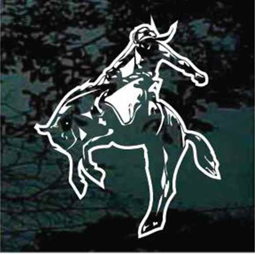 Bareback Bronco Rider Car Window Decals & Stickers | Decal Junky