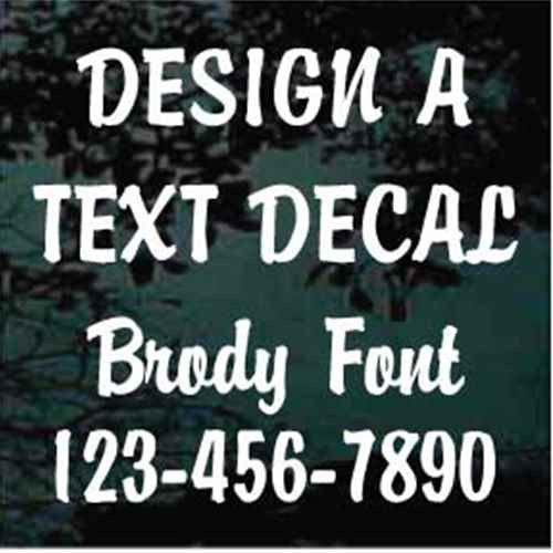 Brandy Script Vinyl Lettering Decals & Car Window Stickers | Decal Junky