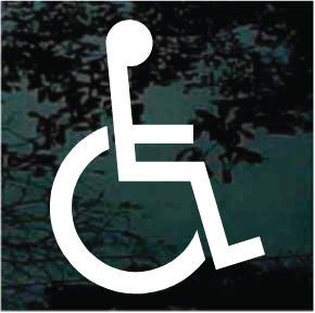 Handicap Sign Decal & Window Sticker Design 01