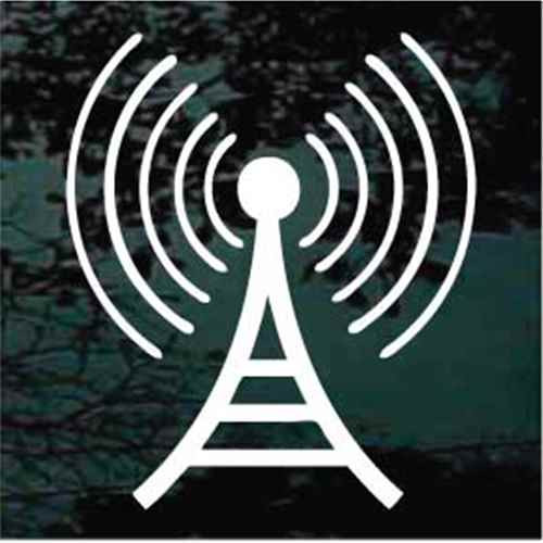 Wireless Signal Tower Window Decals & Stickers | Decal Junky