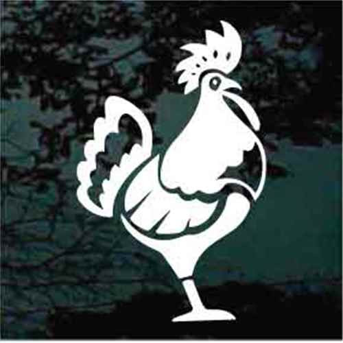 Folk Art Rooster Decals & Car Window Stickers | Decal Junky