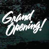 Grand Opening Decals | Grand Opening Stickers | Decal Junky Stick 'Em Up