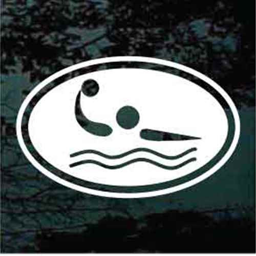 Water Polo Oval Decals & Car Window Stickers | Decal Junky