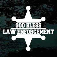 God Bless Law Enforcement Decal & Window Sticker