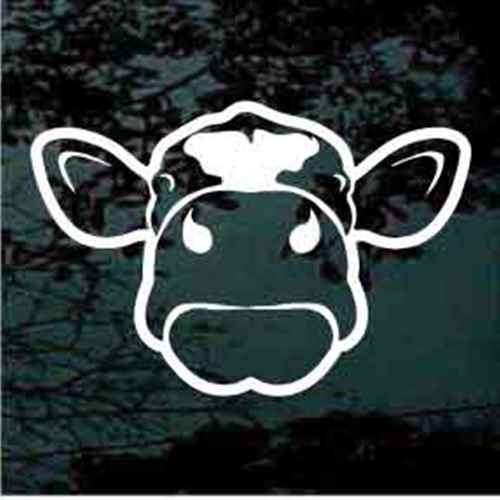 Cow Face Decals & Car Window Stickers | Decal Junky