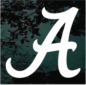 Single Letter Alabama Monogram Decals & Stickers | Decal Junky