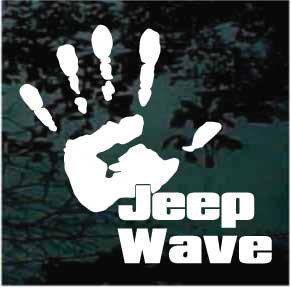 Jeep Wave Hand Decals & Stickers | Decal Junky
