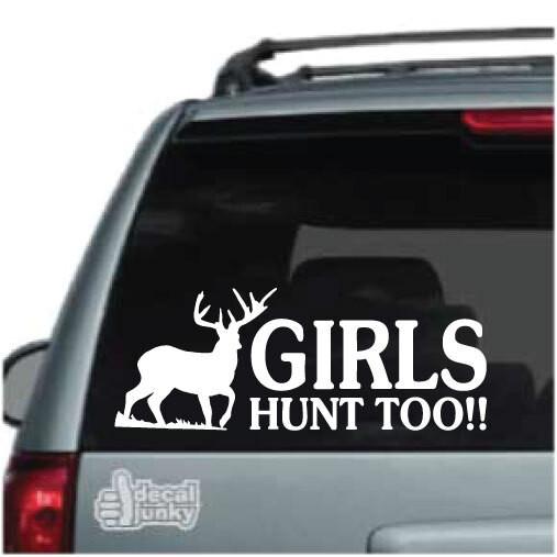 Girl Hunting Decals Stickers for Cars Trucks Windows