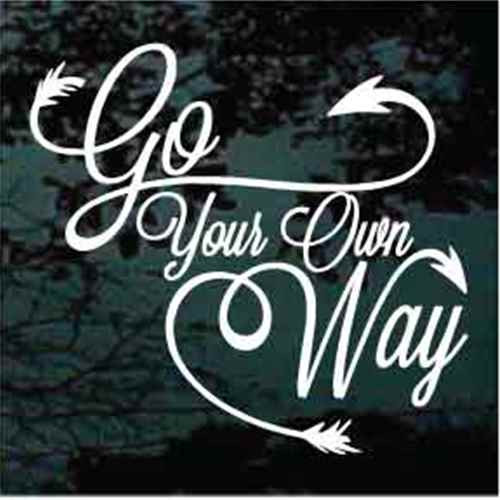 Go Your Own Way Car Window Decals & Stickers | Decal Junky