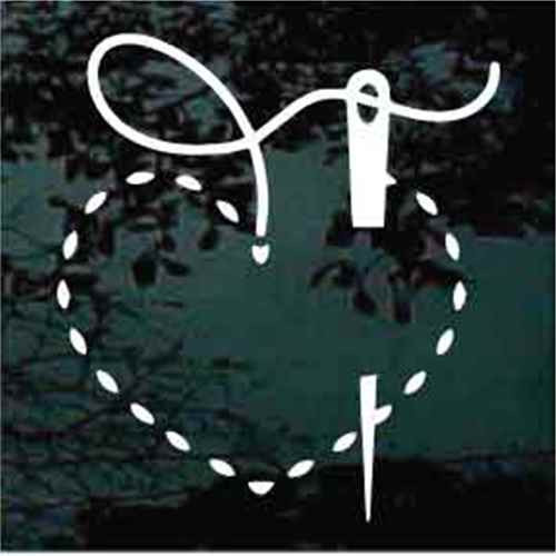 Stitched Heart Quilting Decals & Stickers | Decal Junky