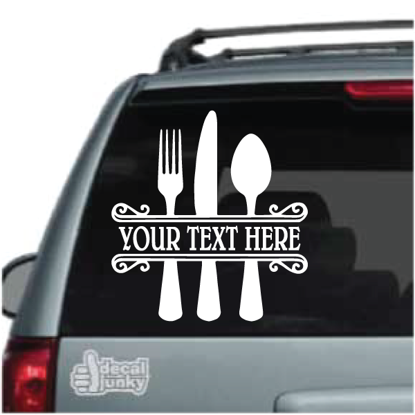 Fork Knife Spoon Kitchen Border Decals & Stickers | Decal Junky