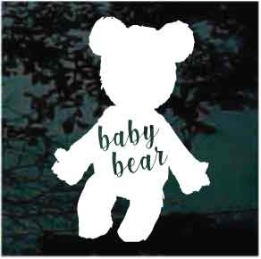 Baby Bear Teddy Bear Car Window Decals & Stickers | Decal Junky