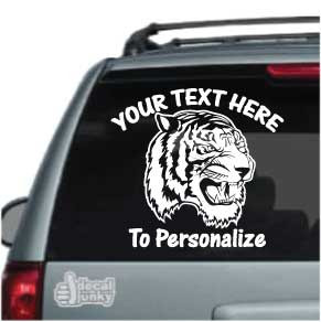 Tiger Head Showing Teeth Car Decals & Window Stickers | Decal Junky