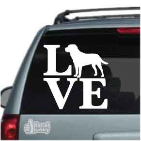 Labrador Retriever Love Decals & Car Window Stickers | Decal Junky