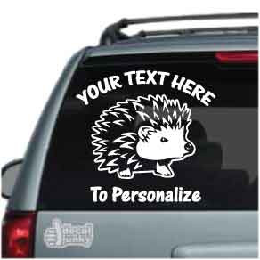 Sweet Hedgehog Car Decals & Window Stickers | Decal Junky