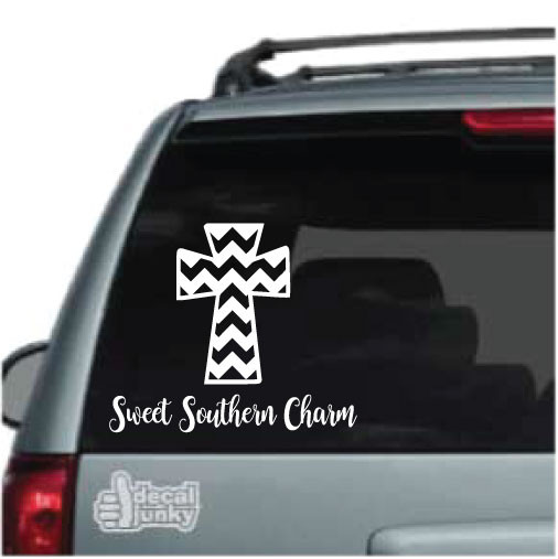 Sweet Southern Charm Cross Decals & Stickers for Cars, Trucks, & Windows