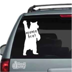 Mama Bear Waving Car Window Decals & Stickers | Decal Junky