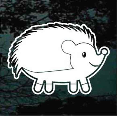 Happy Hedgehog Car Decals & Window Stickers | Decal Junky