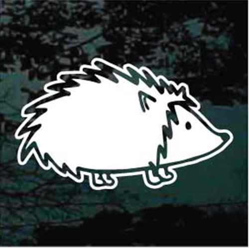Hand Drawn Hedgehog Car Decals & Window Stickers | Decal Junky