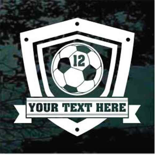 Soccer Ball Shield Decals & Car Window Stickers | Decal Junky