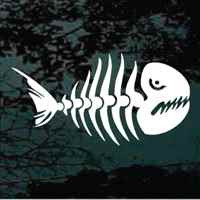 Fish Skeleton Bones Decals & Fish Bones Stickers