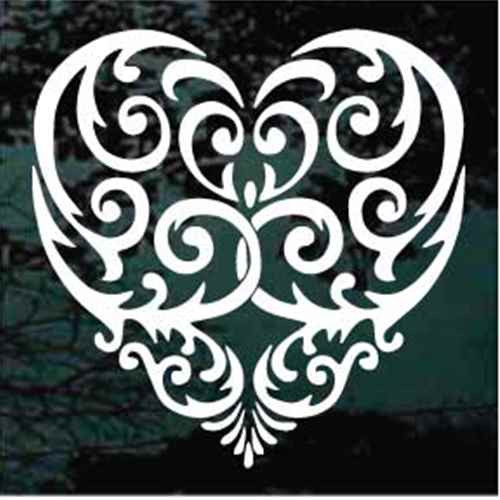 Flourish Heart Decals - Decal Junky Stick ‘Em Up!