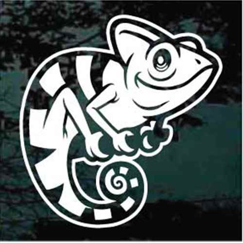Smiling Chameleon Lizard Car Decals & Window Stickers | Decal Junky