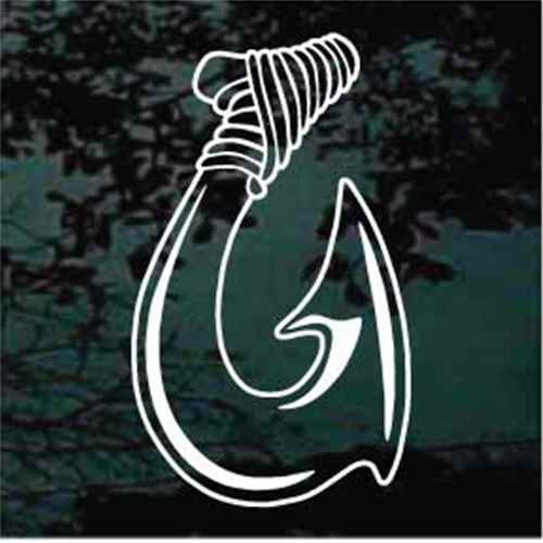 Hawaiian Makau Fish Hook Decals Stickers for Cars Trucks Windows