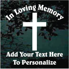 Cross Memorial Decals & Window Stickers | Decal Junky