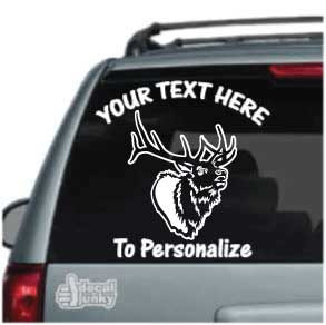 Detailed Elk Head Car Window Decals & Stickers | Decal Junky