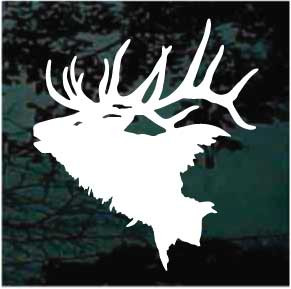 Solid Elk Head Decals & Car Window Stickers | Decal Junky