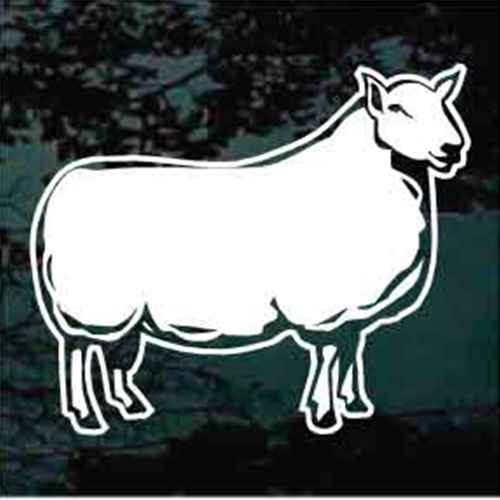 Sheep Standing Decals & Car Window Stickers | Decal Junky